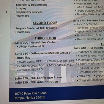 Brandon Healthplex Offices - Orthopaedic Medical Group of Tampa Bay